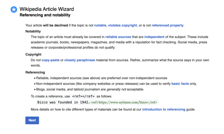 How to Create a Wikipedia Page for a Person